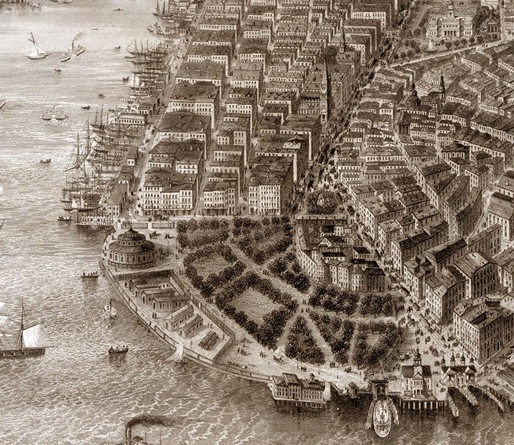 Manhattan New York City. Includes Numbered Key to Prominent | Etsy