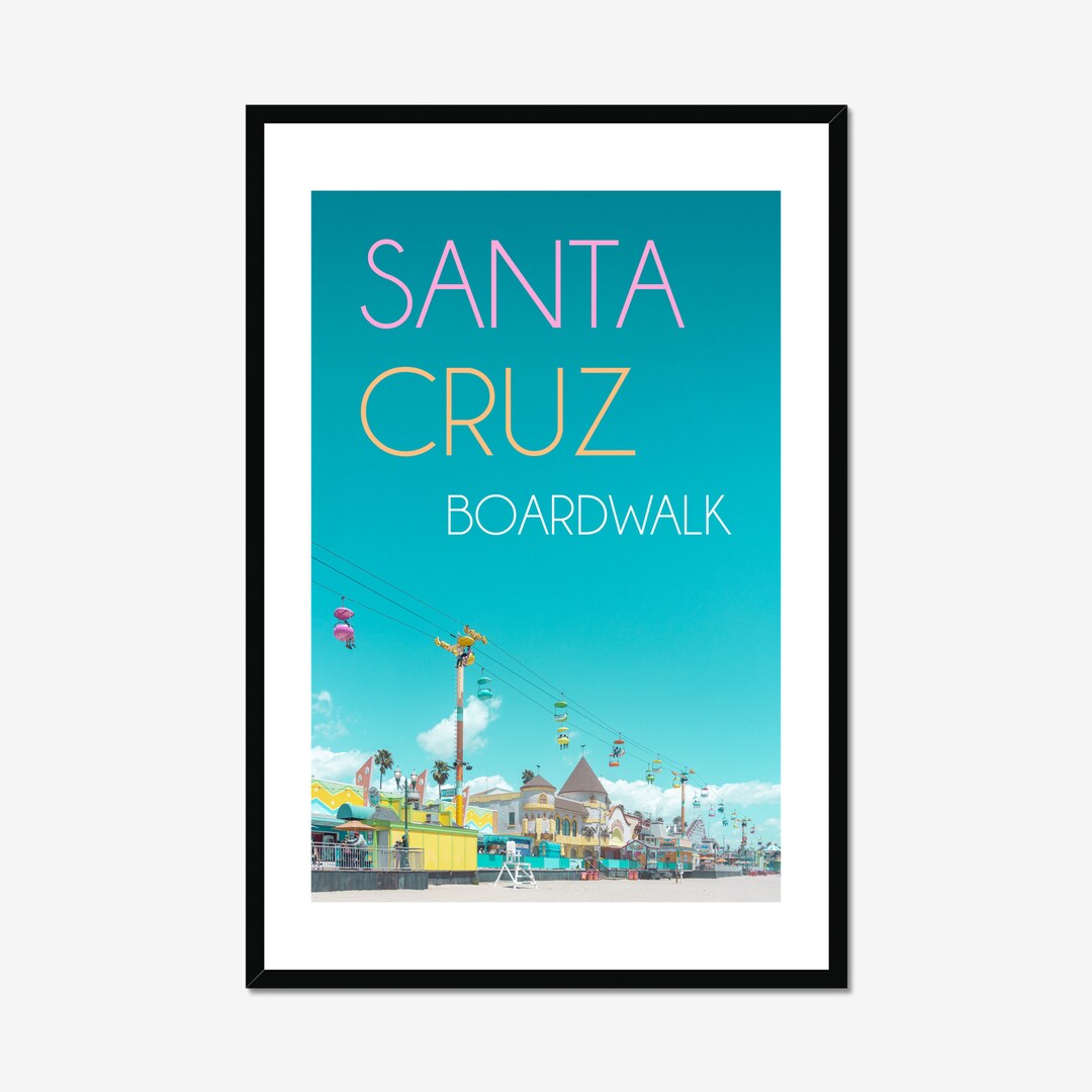 Santa Cruz / Boardwalk / Above Bed Decor / California Artwork ...