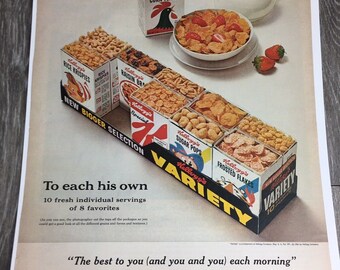 Magazine Cereal Ad - Etsy