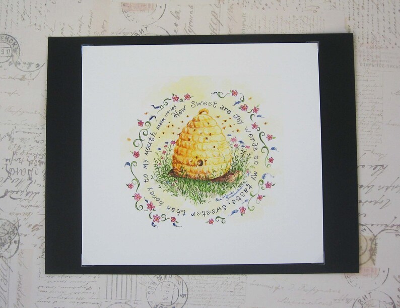 Sweeter Than Honey Bees Psalms Bible Scripture Verse | Etsy