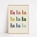 Fa la la printable fa la la sign holiday decor christmas | Etsy