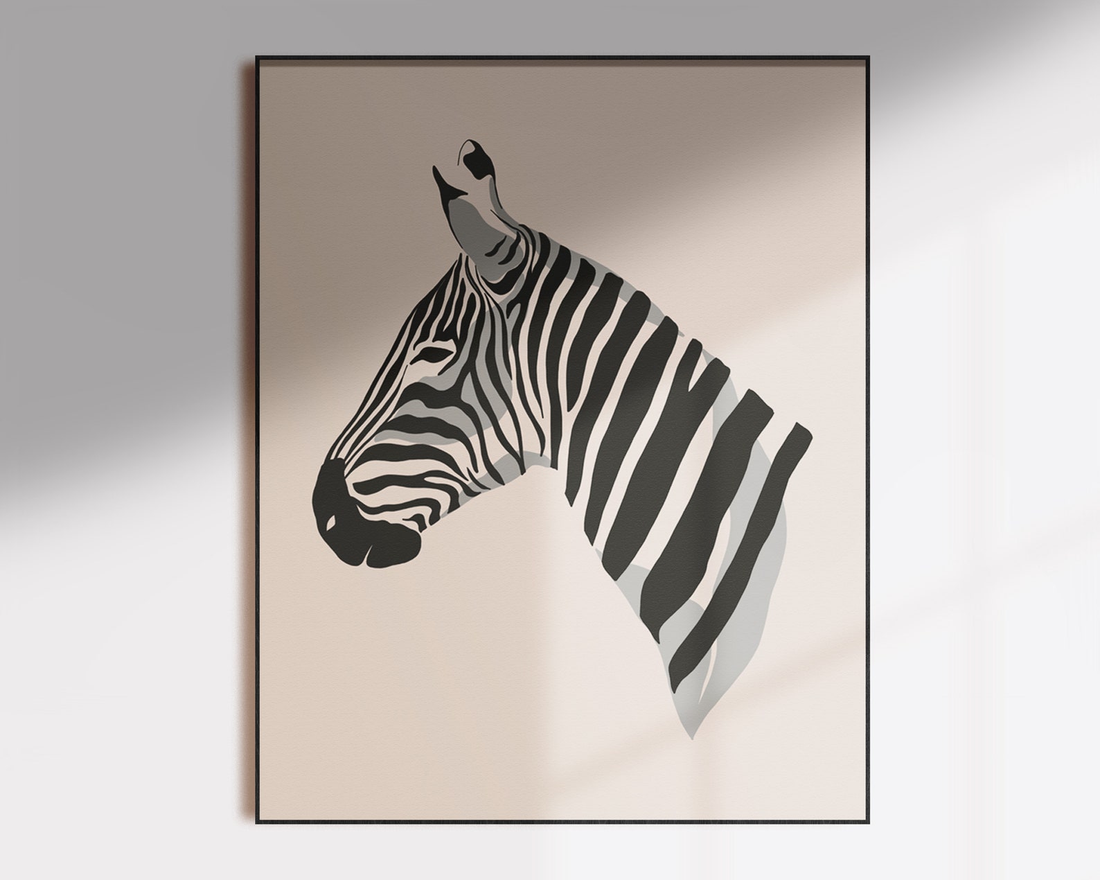 Abstract zebra art printable safari art boho prints | Etsy