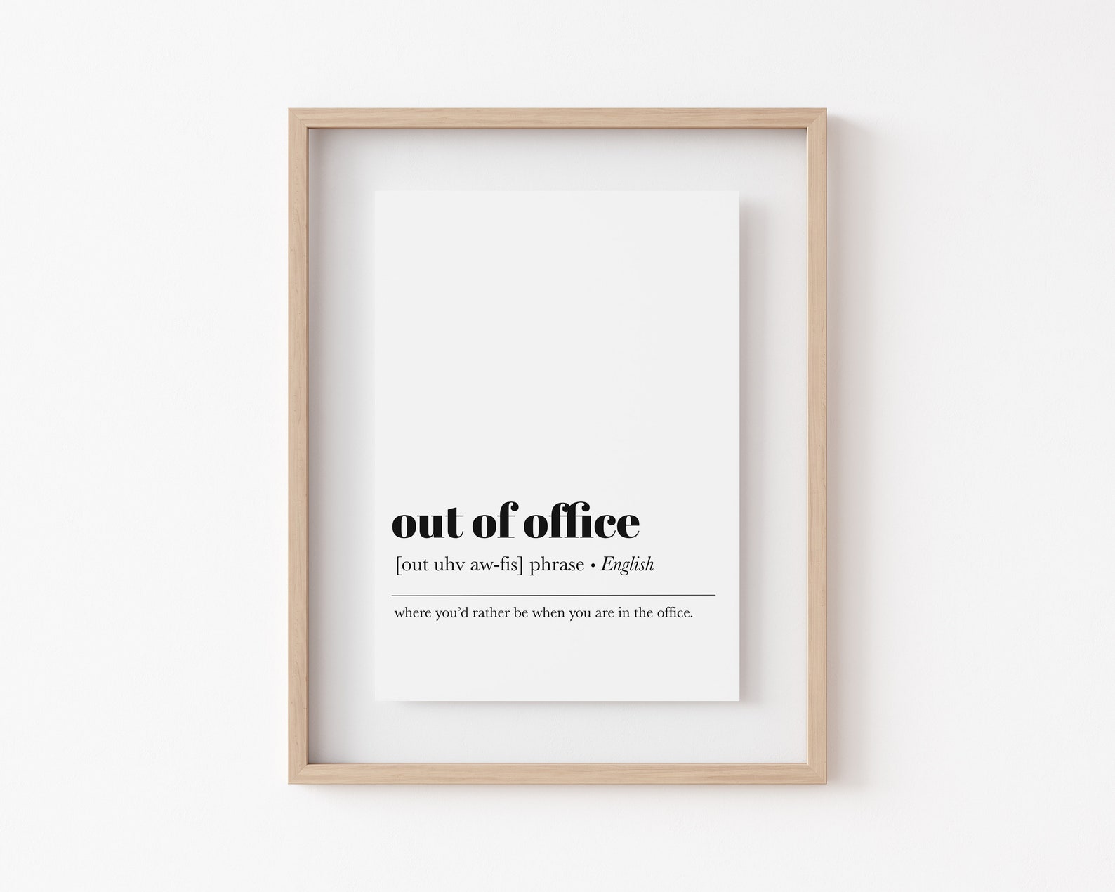 Out of Office Definition Print Home Office Decor Cubicle - Etsy
