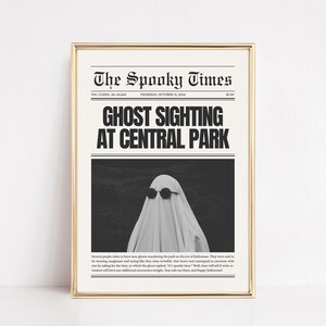 Newspaper Wall Art Set | Halloween Digital Print | Retro Halloween ...