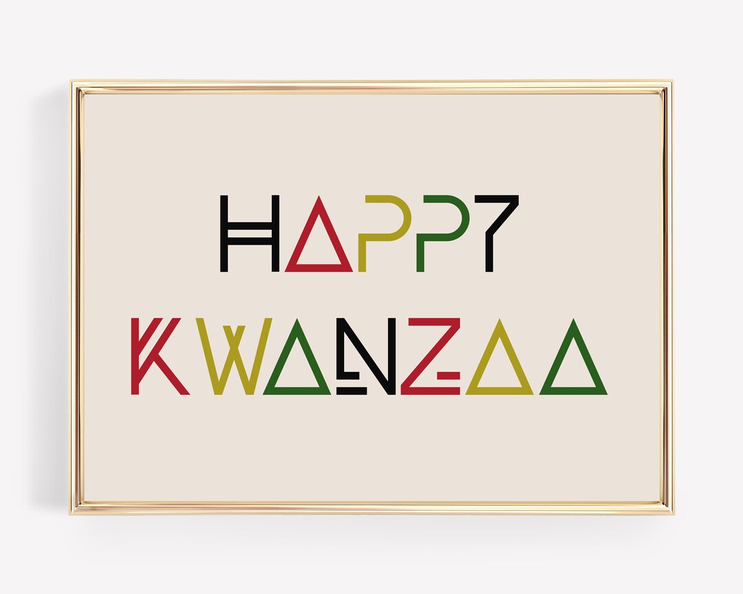Happy Kwanzaa Sign Kwanzaa Decorations Kwanzaa Printable Wall Art ...