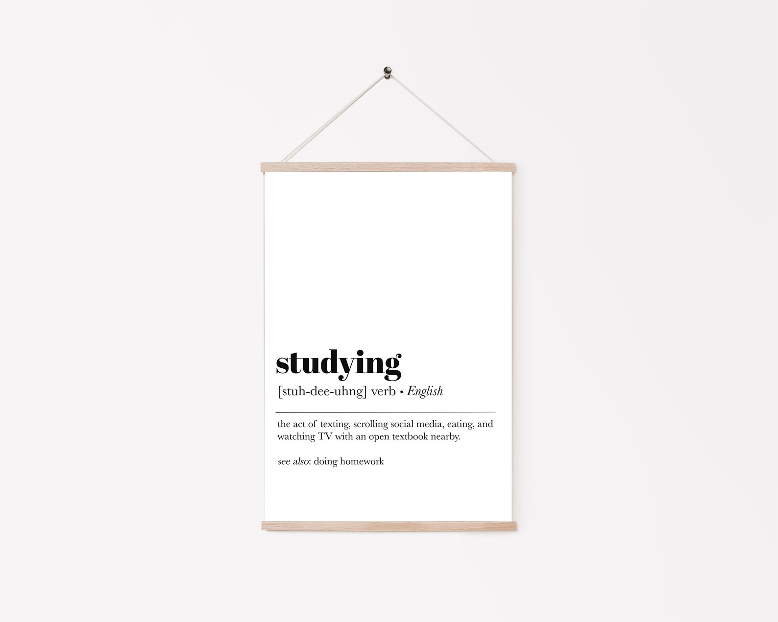 Study Definition Print Studying Print Teen Wall Art Gift - Etsy