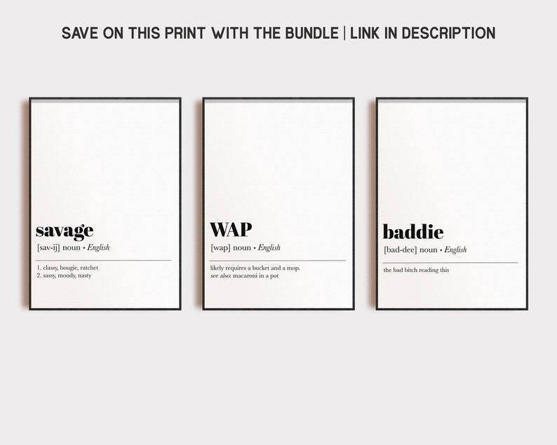 Savage Definition Megan Thee Stallion I'm a Savage | Etsy