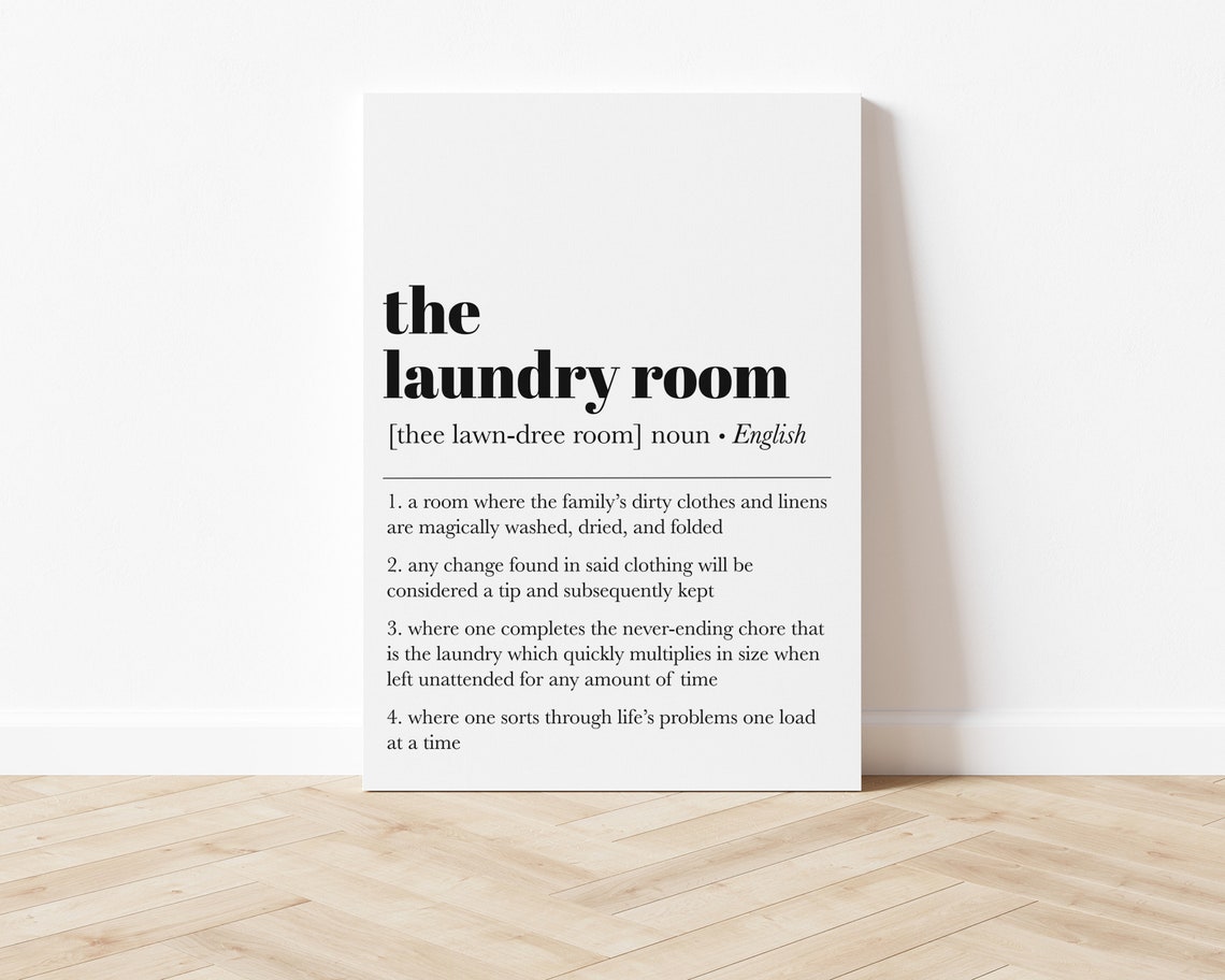 Laundry room definition print laundry room decor laundry | Etsy