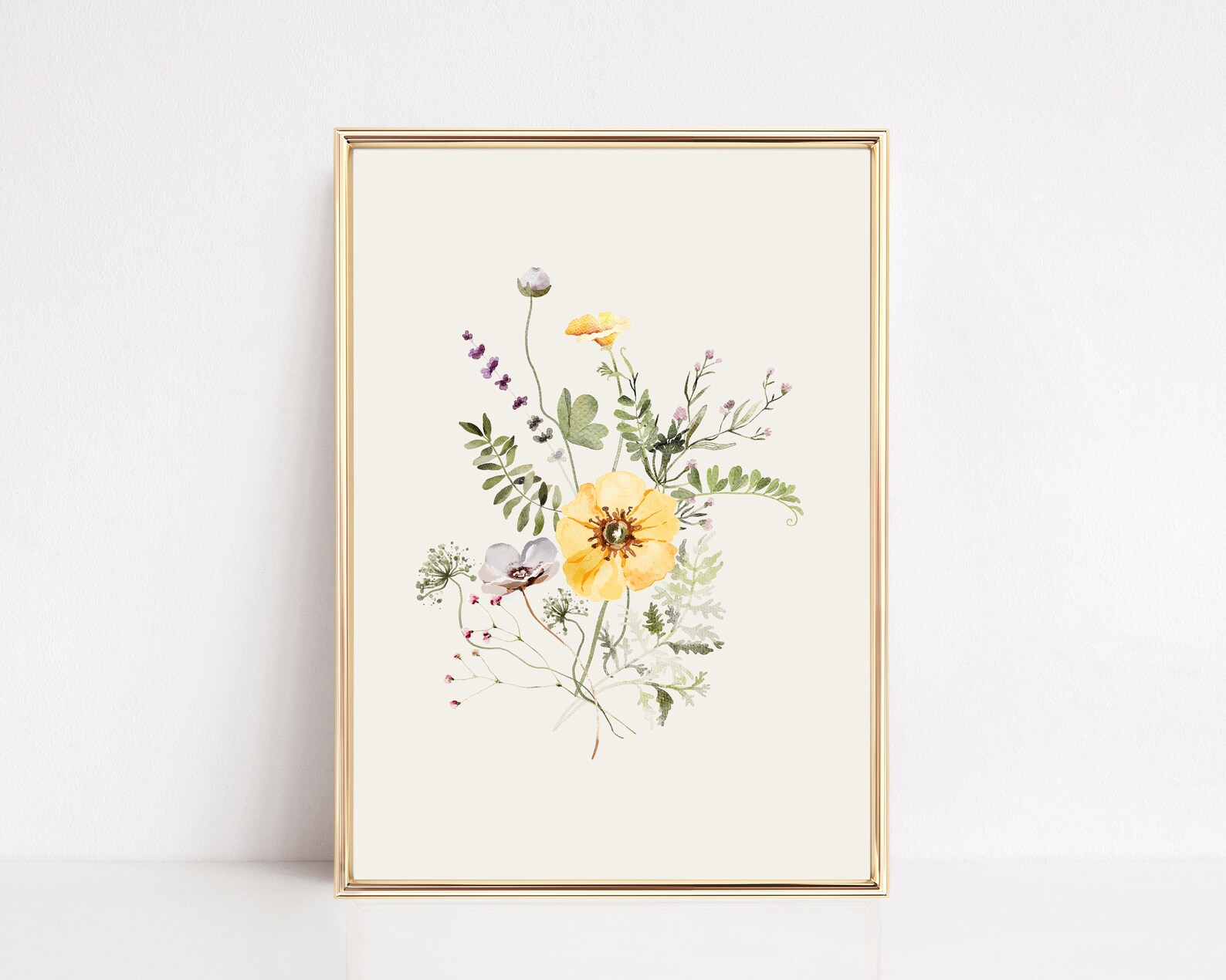 Watercolor Botanical Print Set of 6 Gallery Wall Art | Etsy