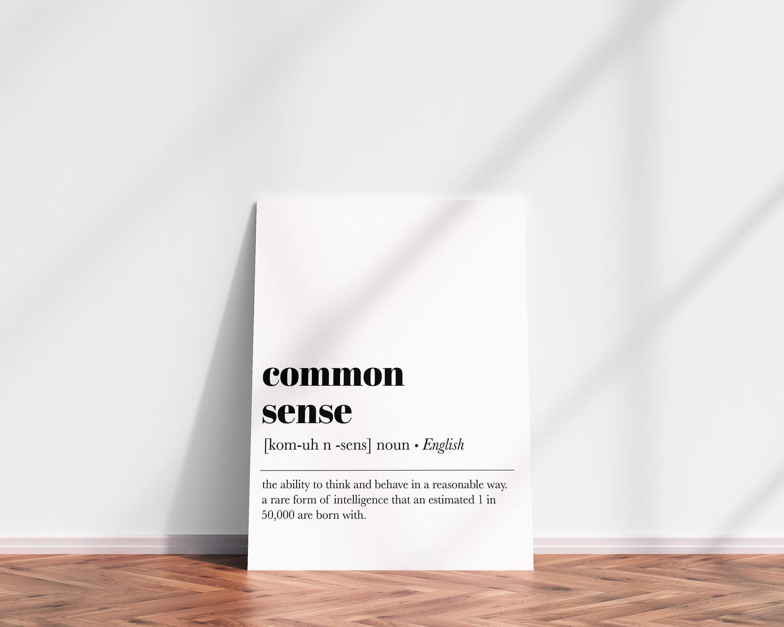 Office Wall Art | Common Sense Definition | Funny Home Office Decor ...