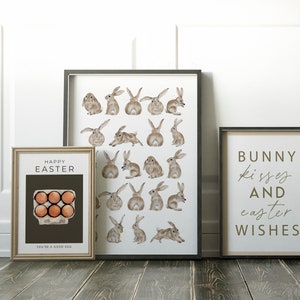 Bunny Wall Art | Easter Wall Art | Easter Rabbit Print | Easter Decor ...