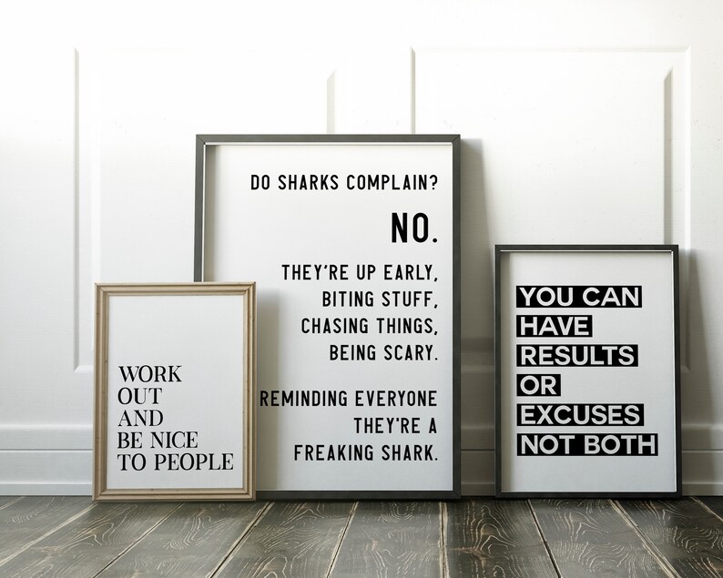 Motivational Poster | Hustle Wall Art | Inspirational Wall Art | Gym ...
