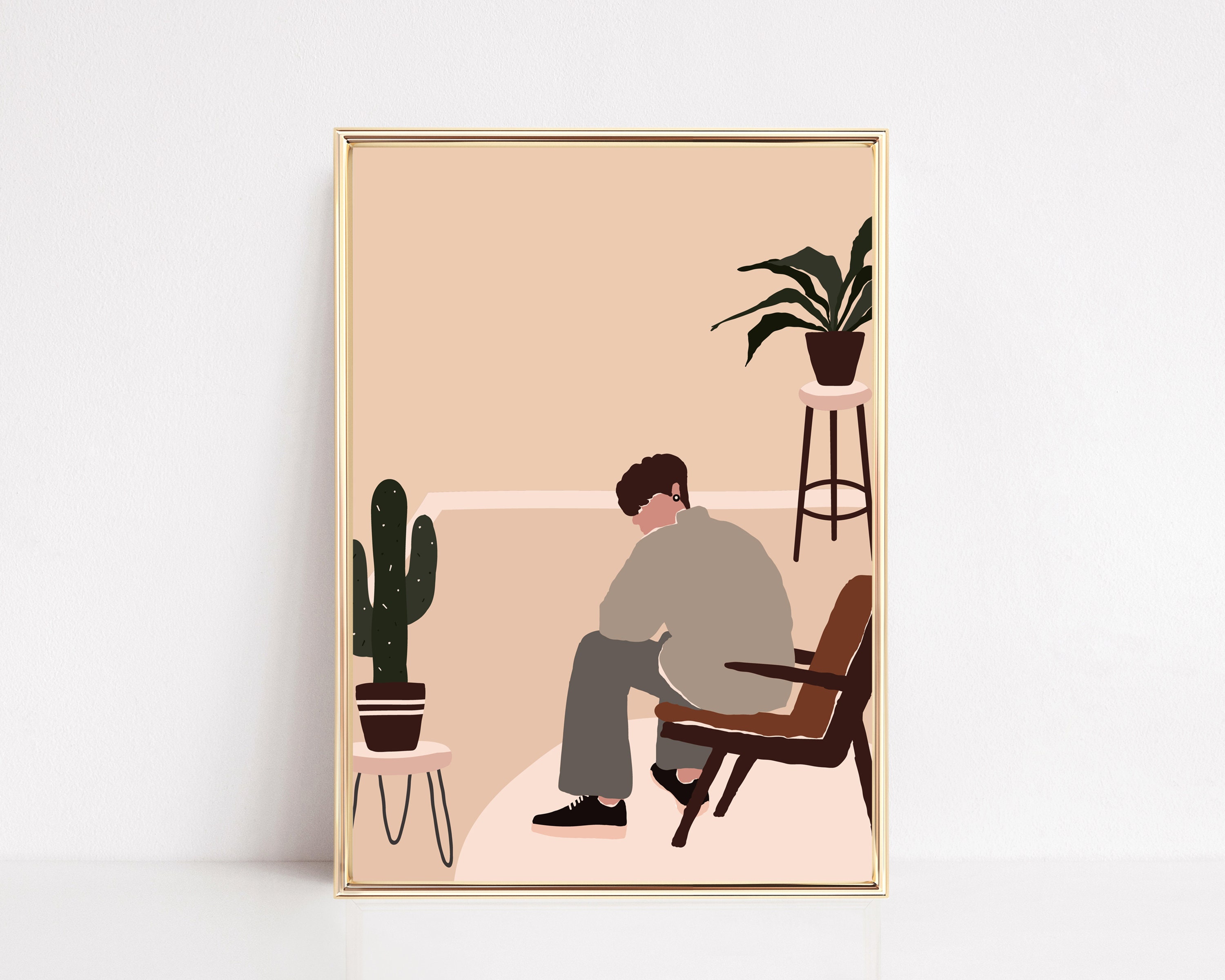 Male Wall Art Instant Download Fashion Poster Abstract | Etsy