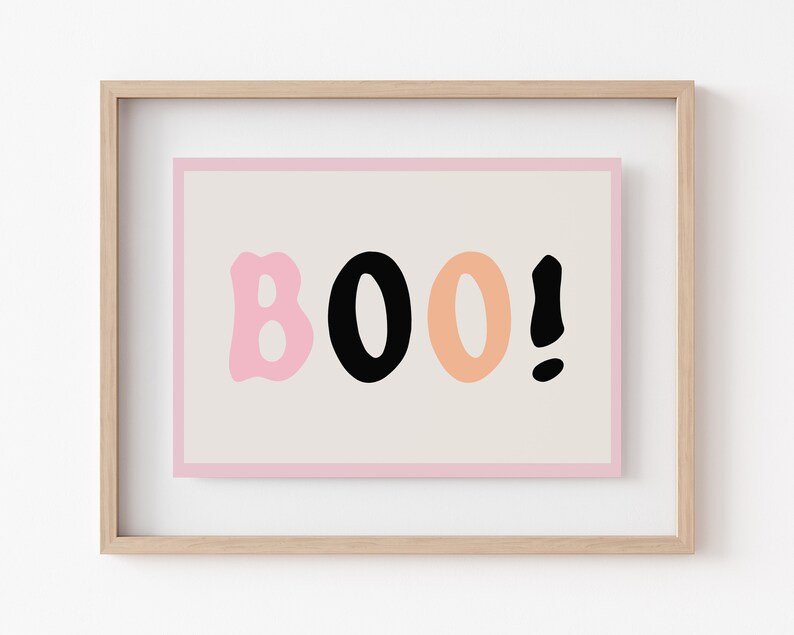 Boo Sign | Pastel Halloween Decor | Printable Halloween Sign ...