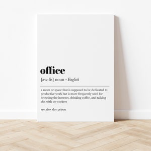 Office Definition Print | Office Decor | Funny Office Wall Art | Office ...