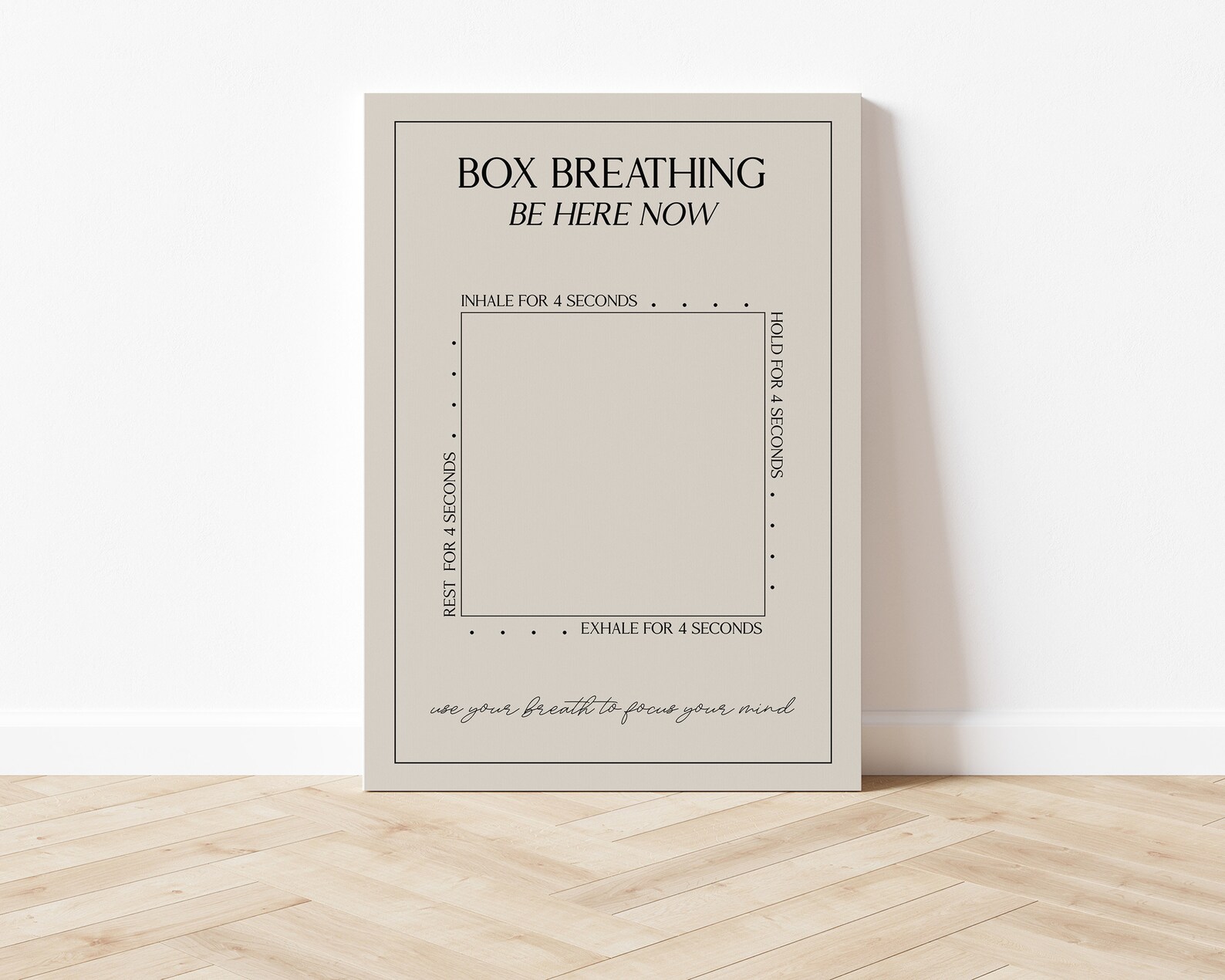 Box Breathing Print Mindfulness Art Print Mental Health - Etsy