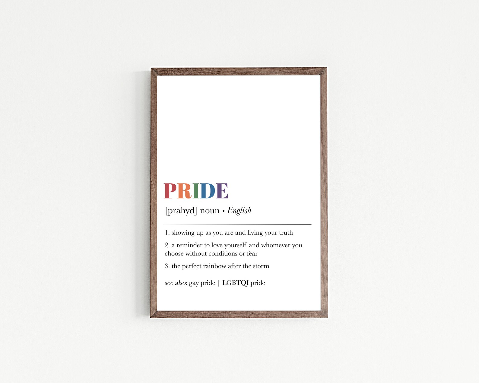 Pride Definition Print Coming Out Gift LGBTQ Gift Pride - Etsy