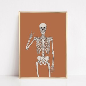 Set of 2 Halloween Printables Cute Skeleton Couple Halloween Decor ...