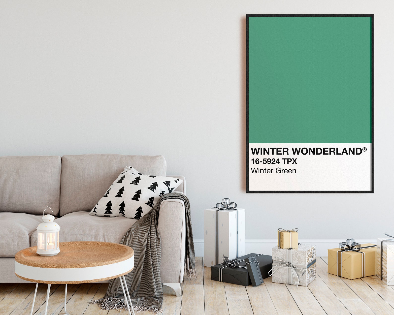 Winter Green Print Winter Wall Art Winter Art Print - Etsy