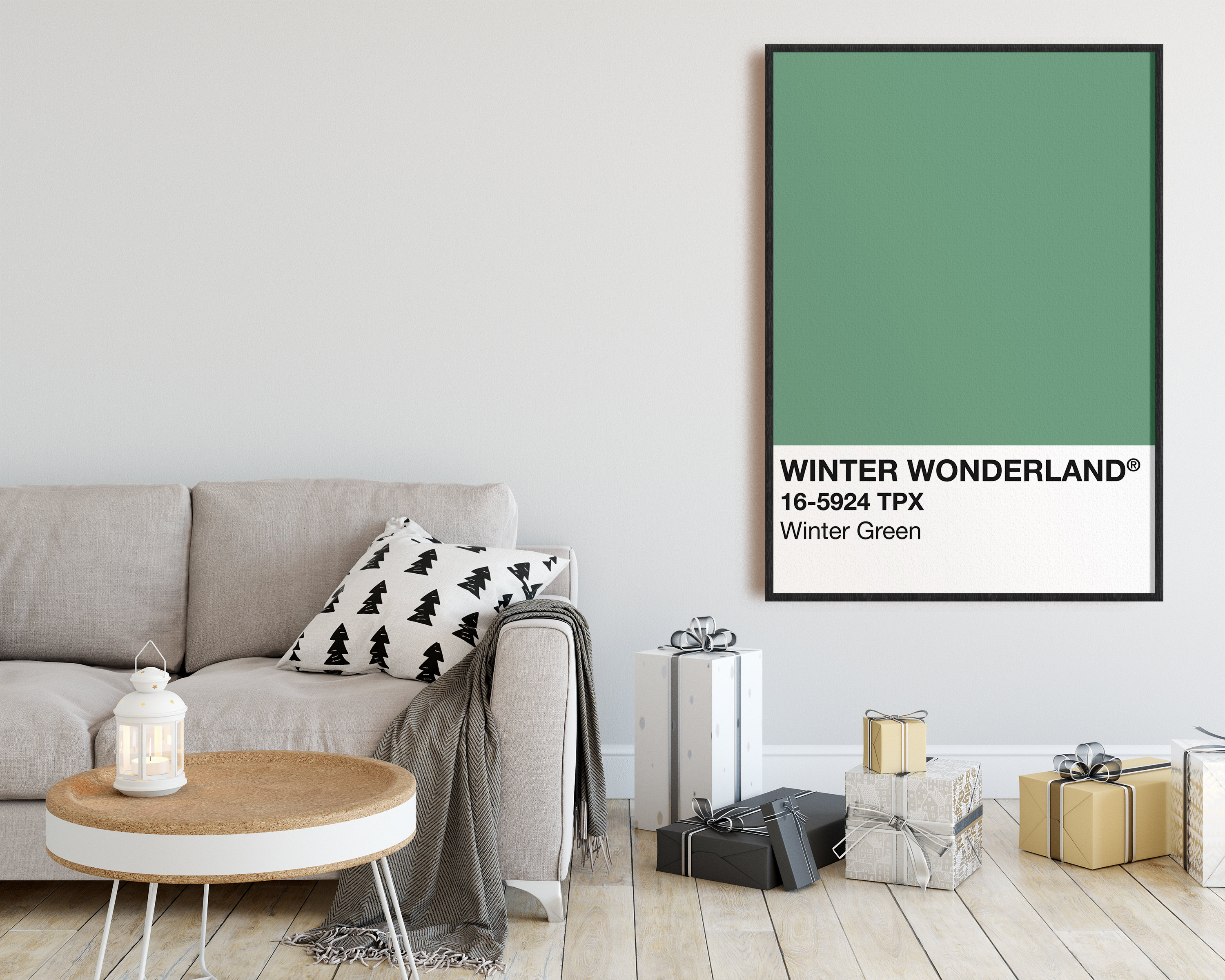 Winter Green Print Winter Wall Art Winter Art Print - Etsy