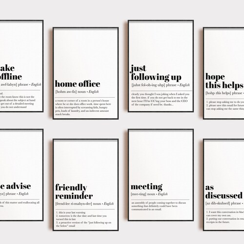 Office Wall Art Set 50 PRINTABLES Home Office Decor Mega - Etsy Australia