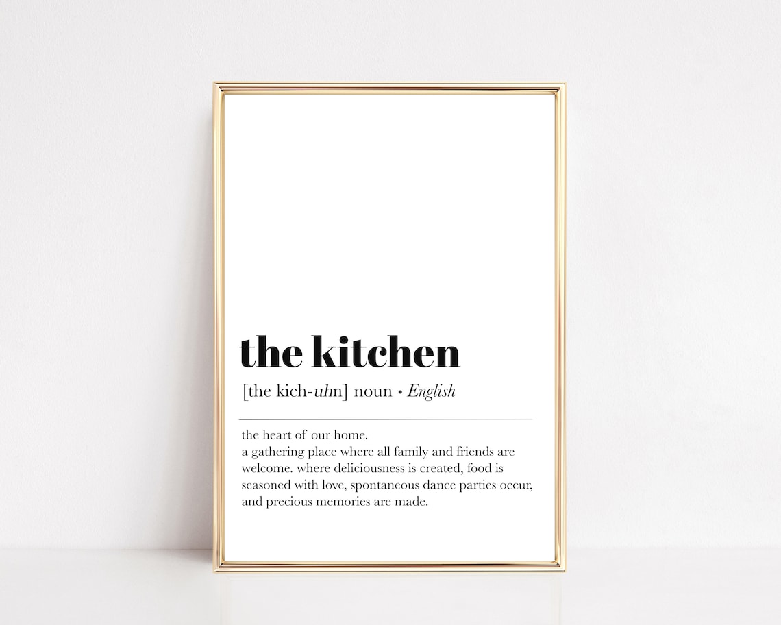 Kitchen Definition Print Kitchen Printable Wall Art - Etsy