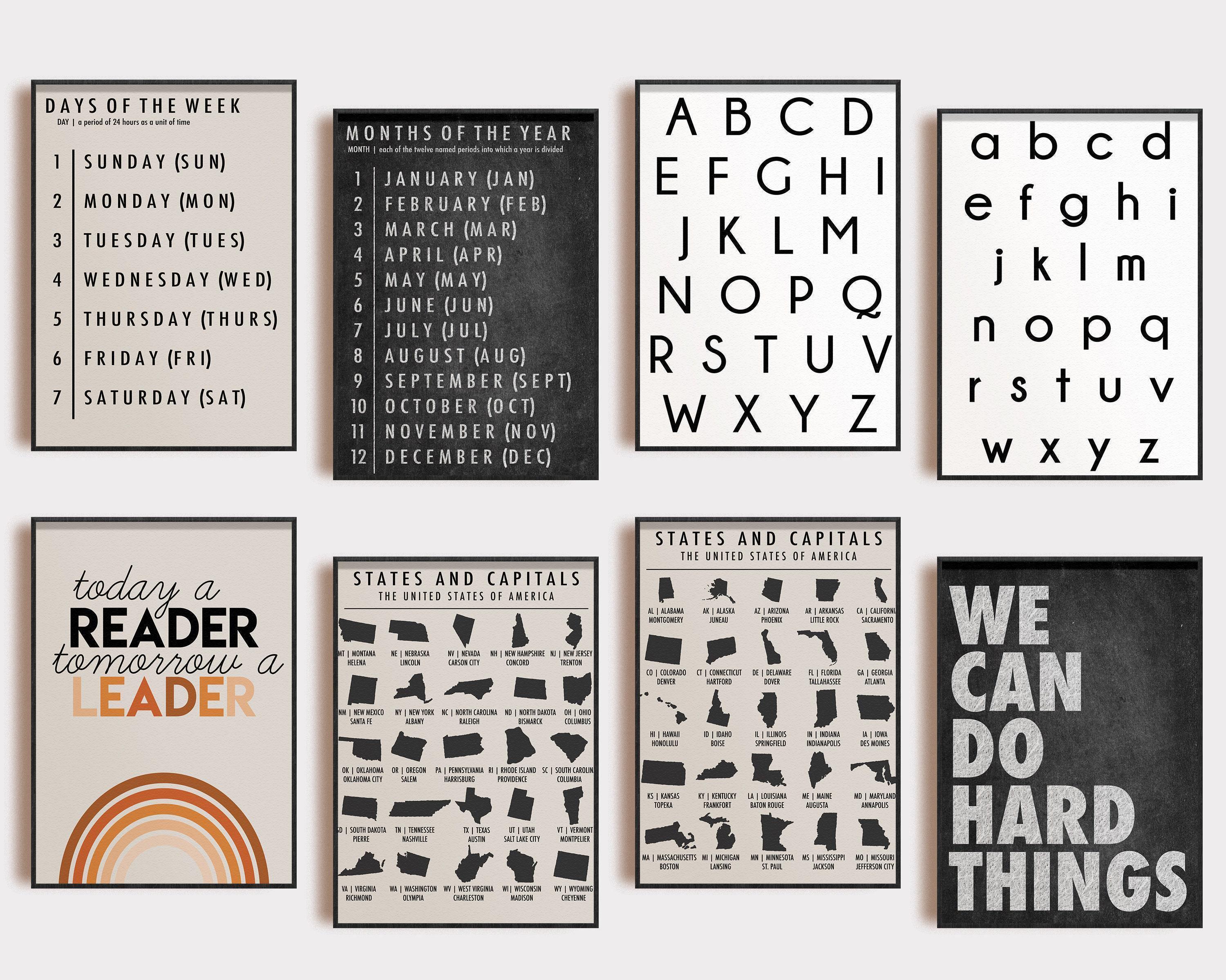 Neutral Classroom Decor | 35 PRINTABLES | Calm Educational Printable ...
