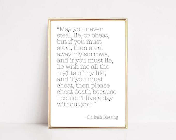 Wedding Toast-may You Never Steal, Lie or Cheat. - Etsy