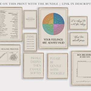 Mental Health Art | Therapy Office Decor | Healing is Not Linear Poster ...