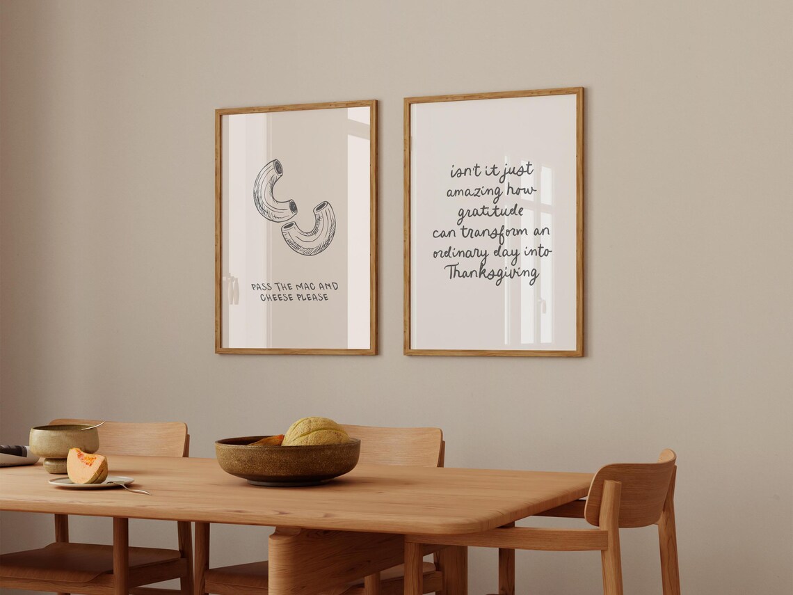 Minimalist Thanksgiving Decor | Fall Wall Art | Thanksgiving ...