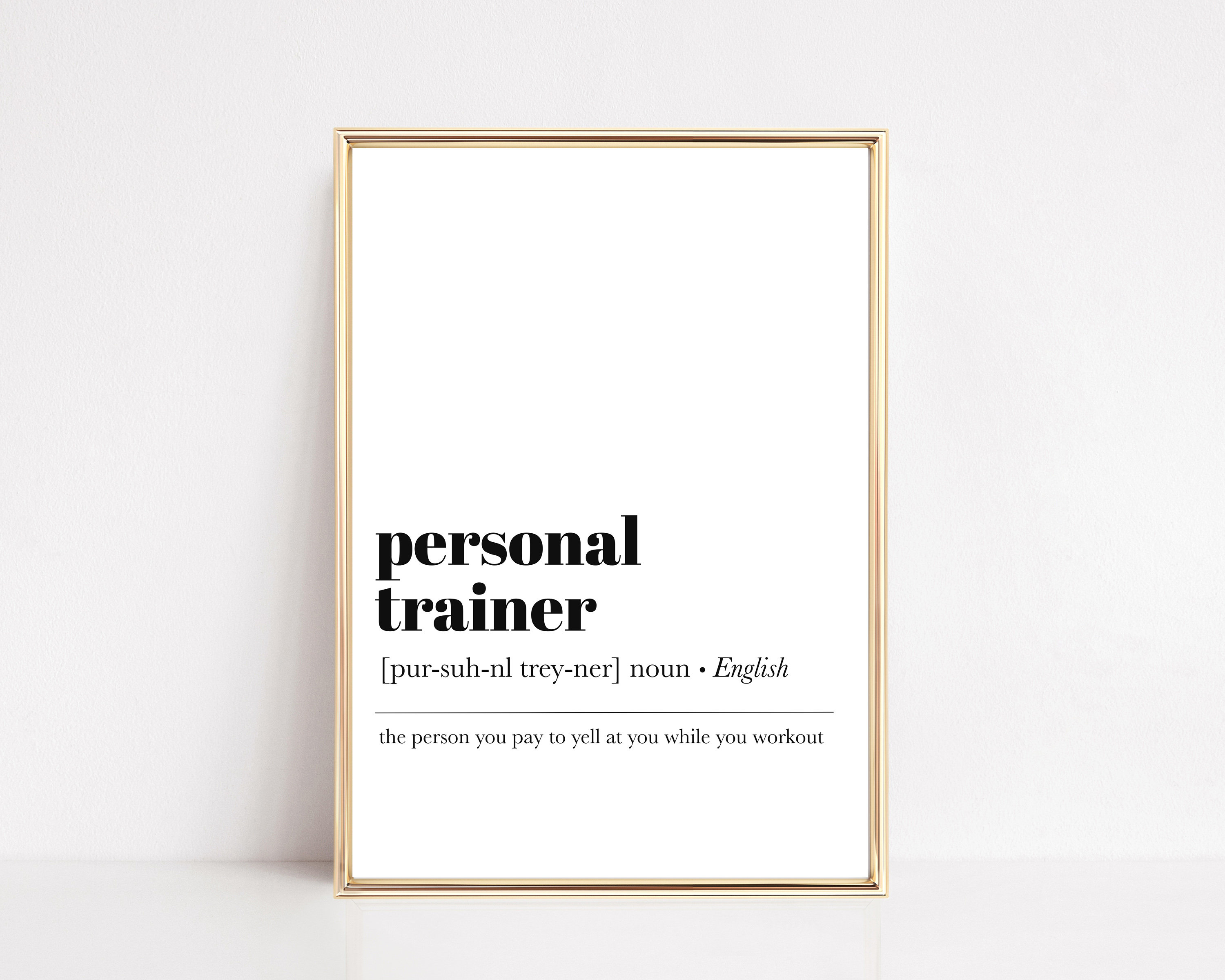 Funny Personal Trainer Definition Print Funny Personal | Etsy