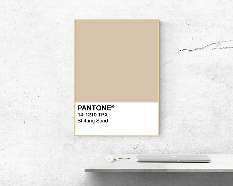 Pantone shifting sand print pantone print pantone poster | Etsy
