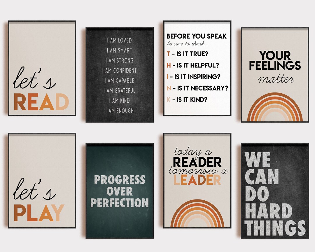 Boho Classroom Decor Bundle | 8 PRINTABLES | Educational Posters ...