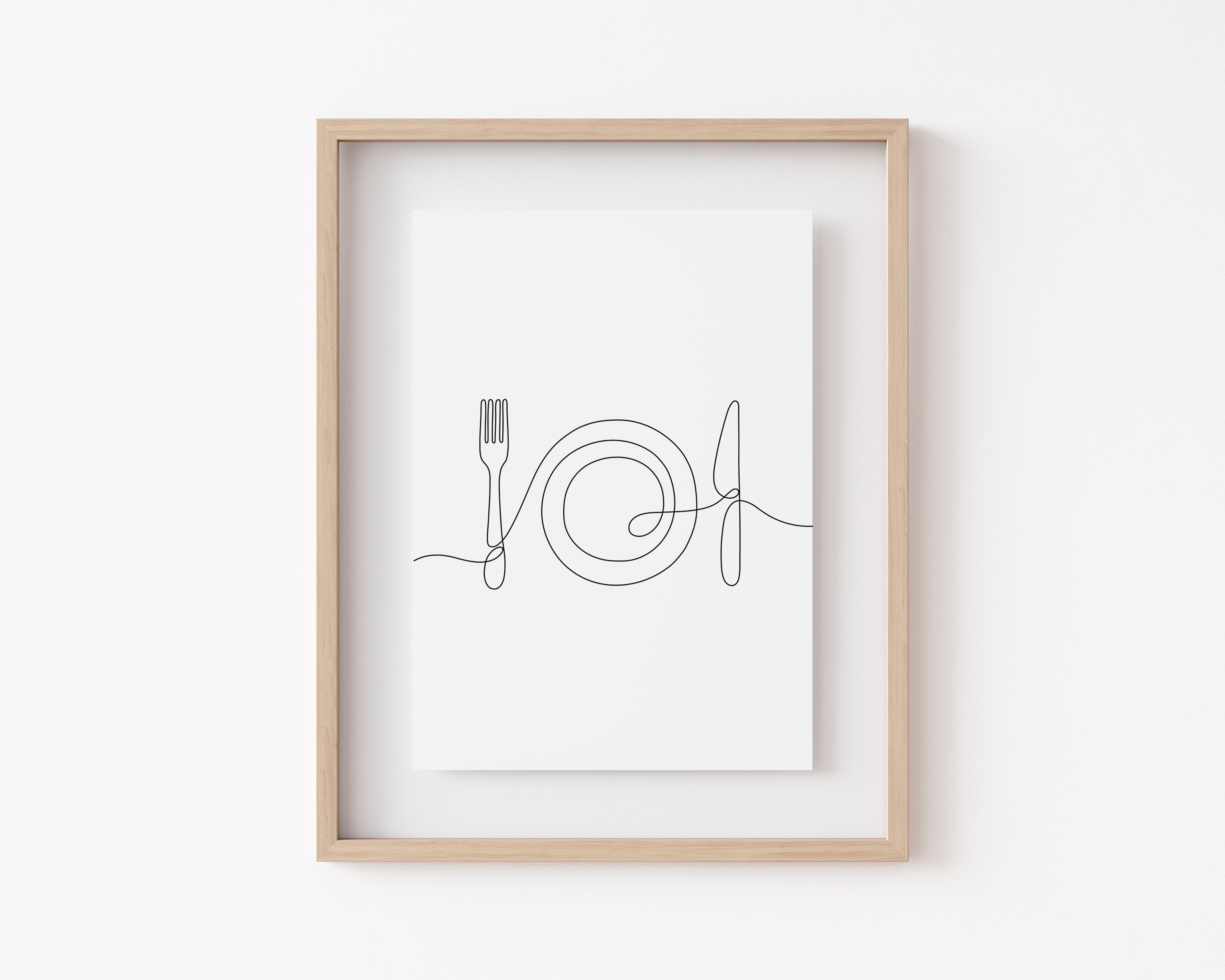 Kitchen Wall Art Kitchen Decor Line Art Kitchen Print - Etsy