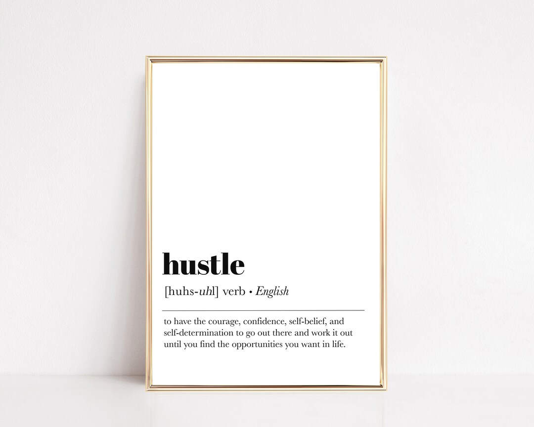 Hustle Definition Poster | Office Wall Art | Office Decor for Women ...
