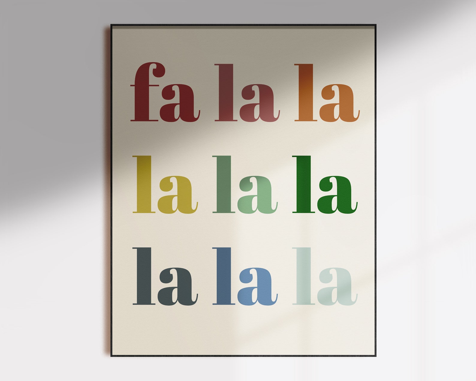 Fa La La Printable | Fa La La Sign | Holiday Decor | Christmas Wall Art ...