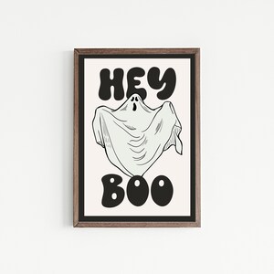 Hey Boo Sign | Cute Halloween Decor | Halloween Wall Art | Trendy Wall ...