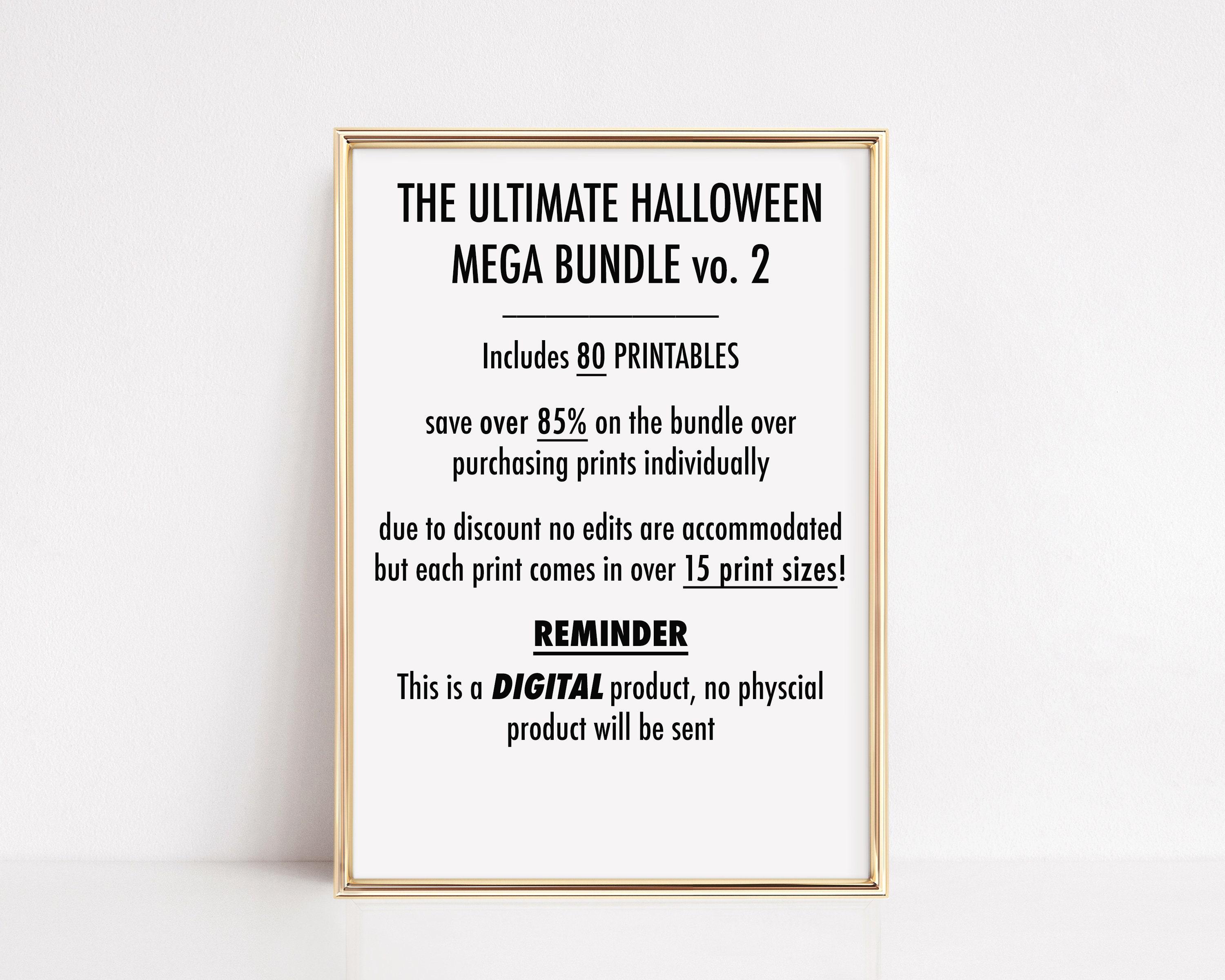 Halloween Mega Bundle Collection | 80 PRINTABLES | Halloween Decor ...