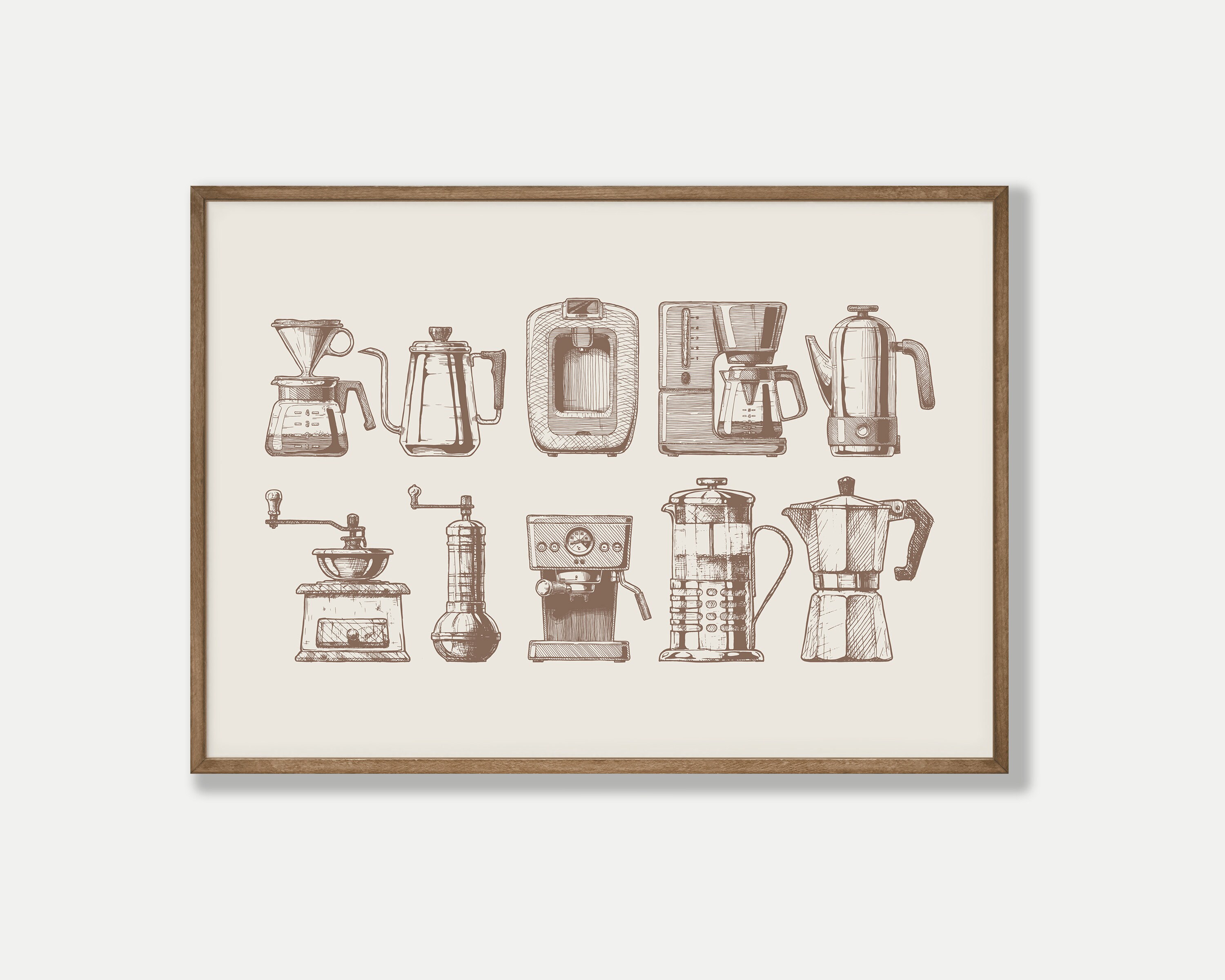 Coffee Wall Art | Modern Coffee Print | Coffee Maker Print | Coffee Bar ...