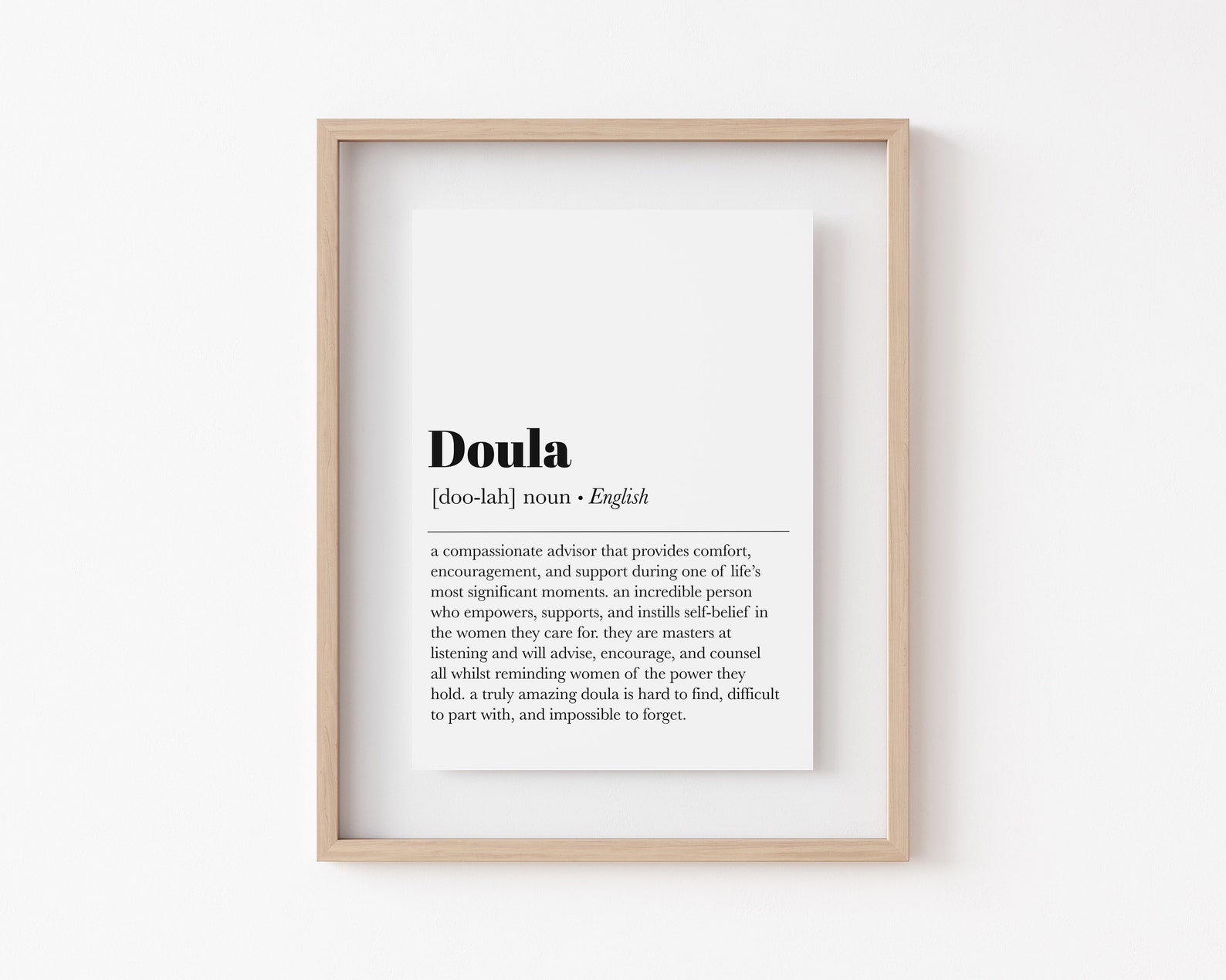 Doula Definition Printable Wall Art Doula Gift Doula Quote - Etsy