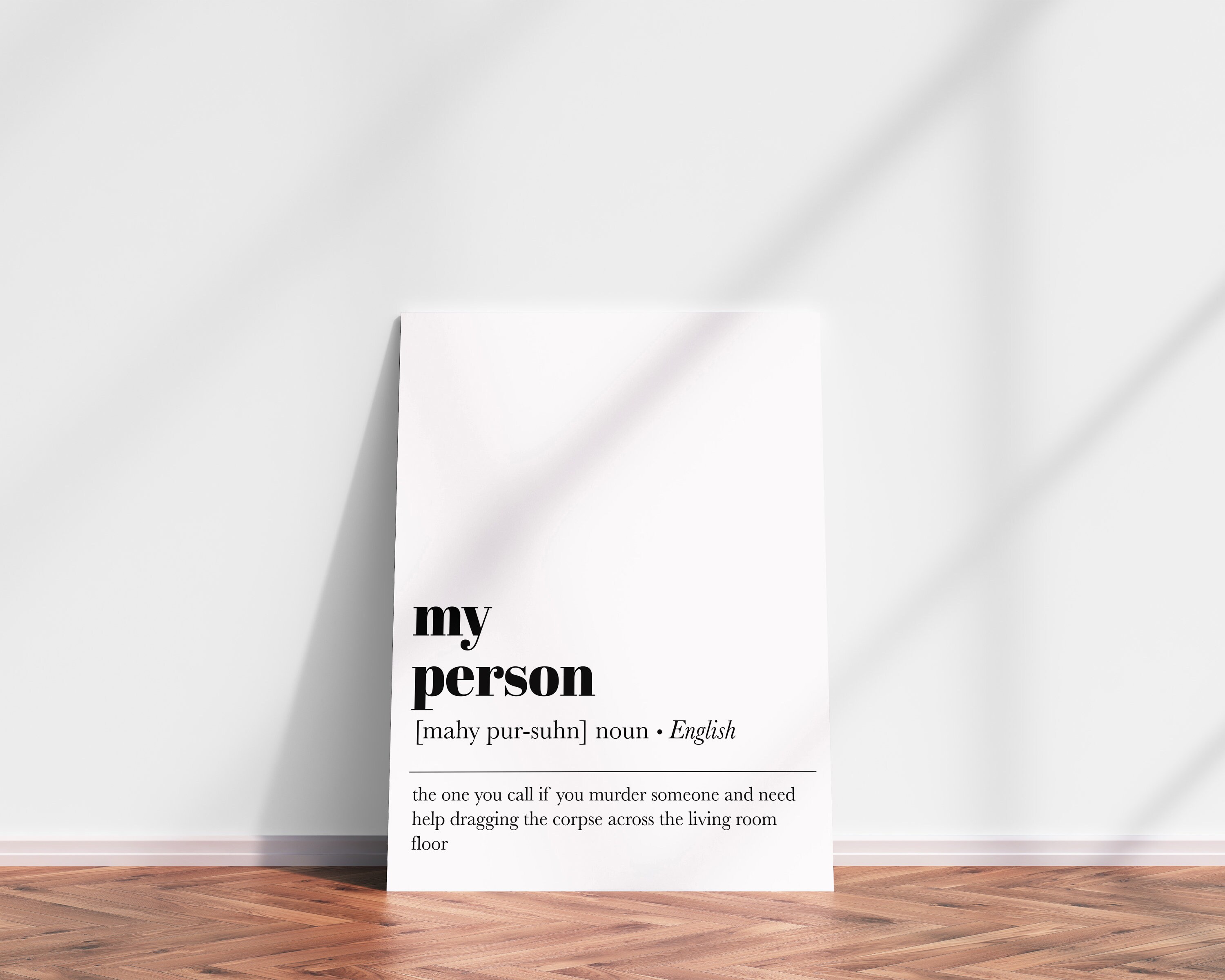 My Person Definition Print You're My Person Best | Etsy