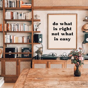 Do What is Right Not What is Easy Quote Print Minimalist Printable Wall ...