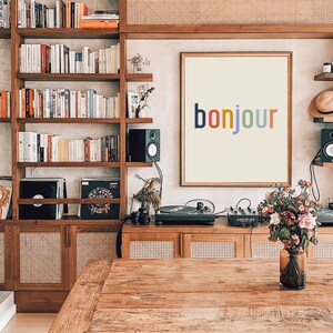 Bonjour Art Print | French Wall Art | French Home Decor | French Art ...