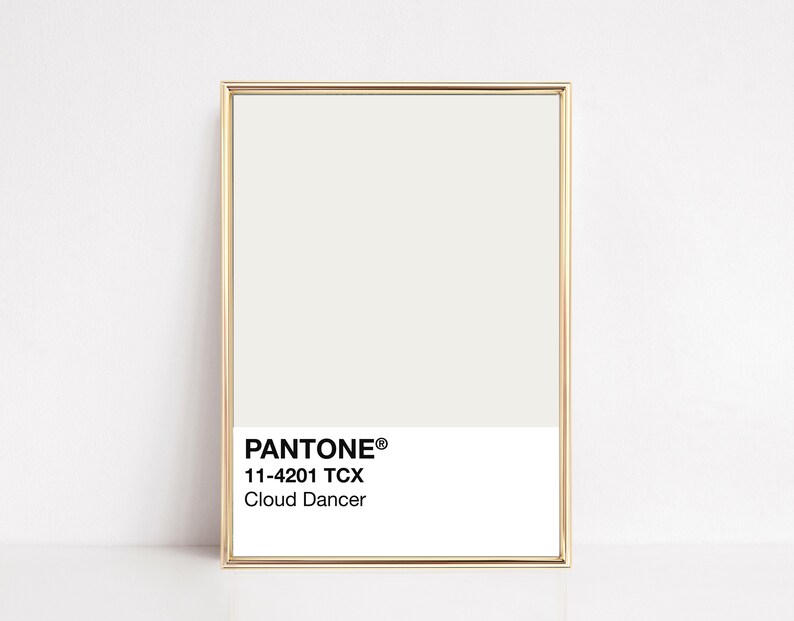Pantone cloud dancer print pantone print pantone poster | Etsy