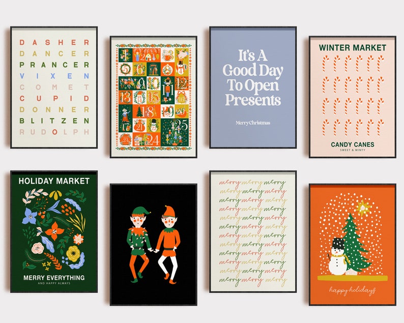 Christmas Prints 20 CHRISTMAS PRINTABLES Modern Christmas - Etsy