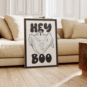 Hey Boo Sign | Cute Halloween Decor | Halloween Wall Art | Trendy Wall ...
