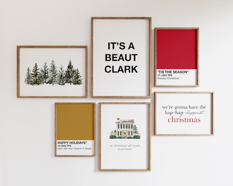 Funny Christmas Wall Art Set of 8 CHRISTMAS PRINTS Holiday - Etsy