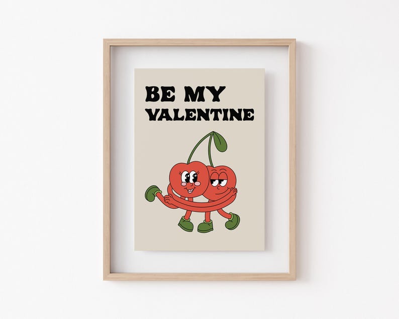 Retro Valentines Day Decor | Set of 6 Valentines Printables | Trendy ...
