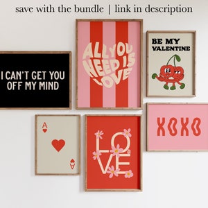 All You Need is Love Print | Valentines Printable | Trendy Retro Wall ...