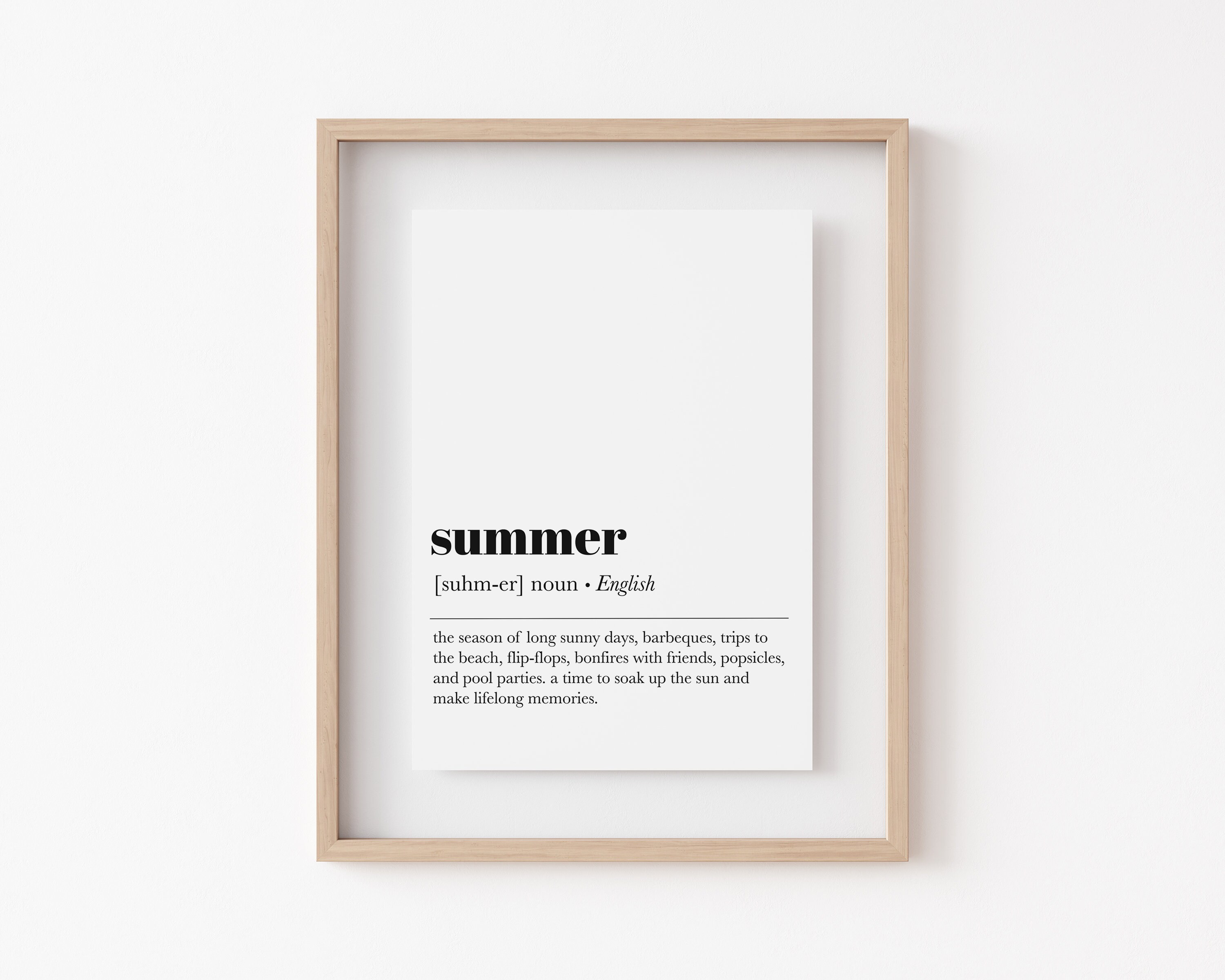 Summer Definition Print | Summer Art | Summer Decor | Summer Printable ...